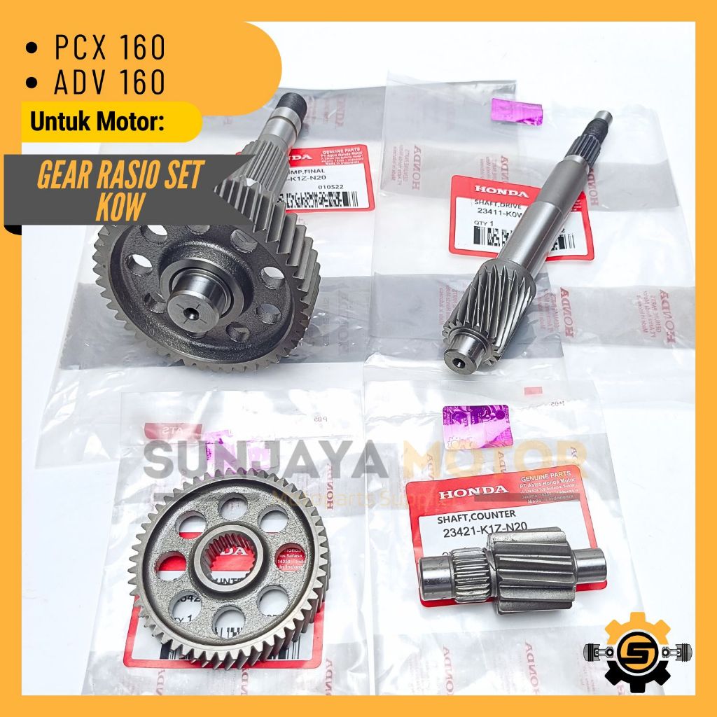 Jual Gear Rasio Set Original Honda K0WL Gigi Rasio ADV 160 PCX 160 K1ZV ...