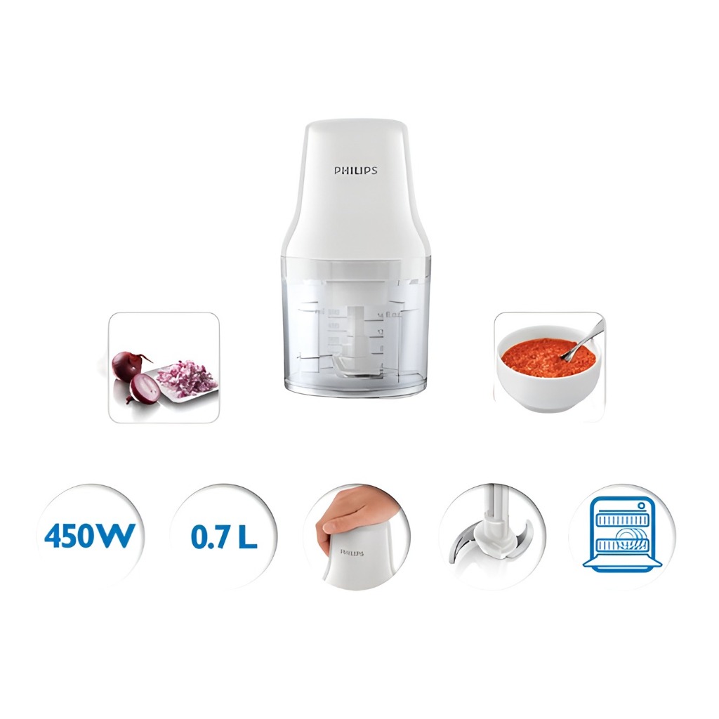 Jual PHILIPS Food Chopper 700 ml 450 Watt HR1393/00 | Shopee Indonesia