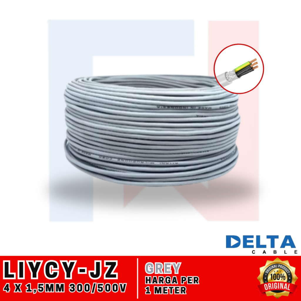 Jual KABEL SCREEN / KABEL CONTROL LIYCY / LIYCY-JZ 4 x 1.5 mm / 4x1.5mm ...