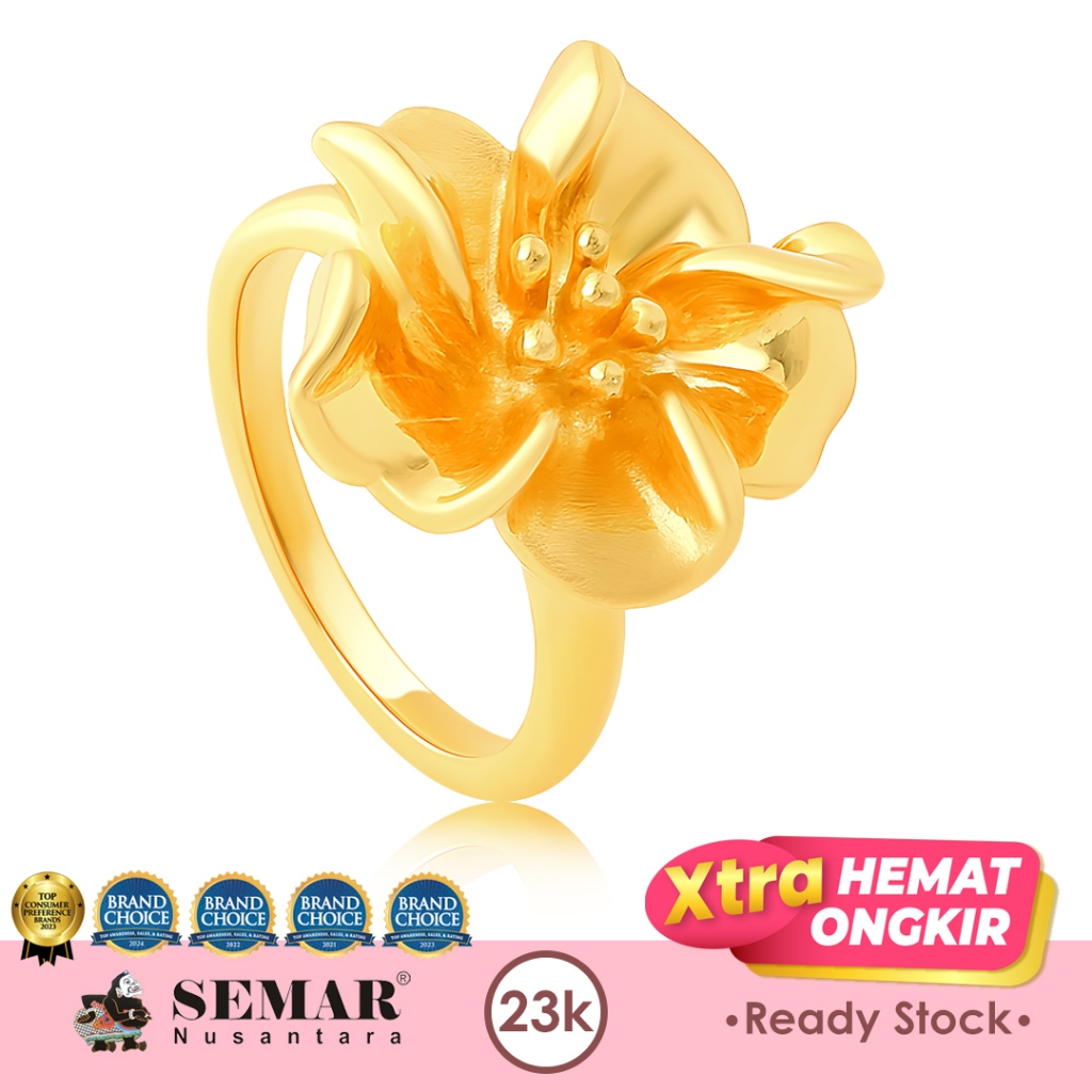 Jual Cincin Emas Magnolia Spring Flower Gold 23K Semar Nusantara ...