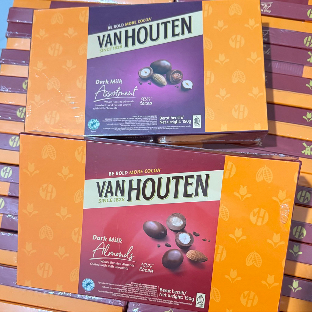 Jual (BERHADIAH) Coklat Van Houtten Premium Box Almond assorted fancy ...