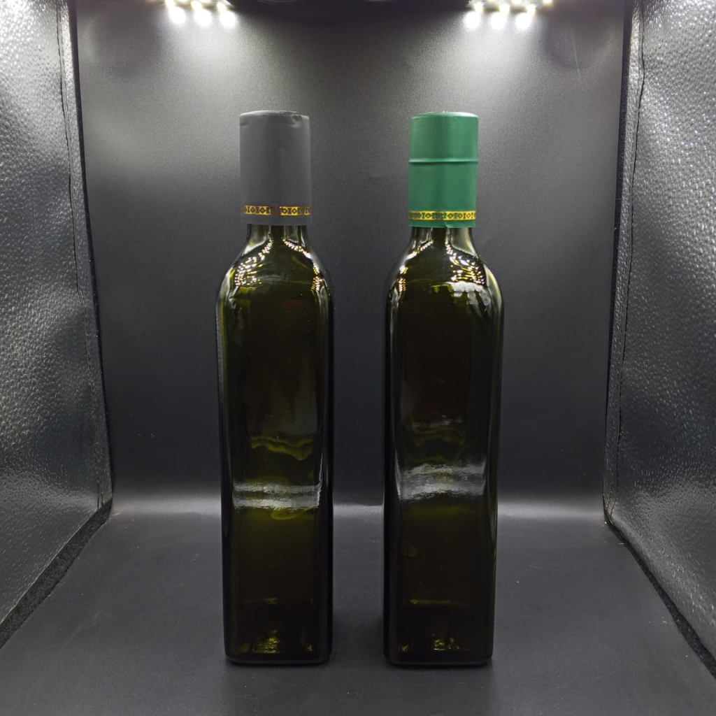 Jual BKMJKH500 Botol kaca marjan hijau 500ml tutup ulir/drat / botol ...