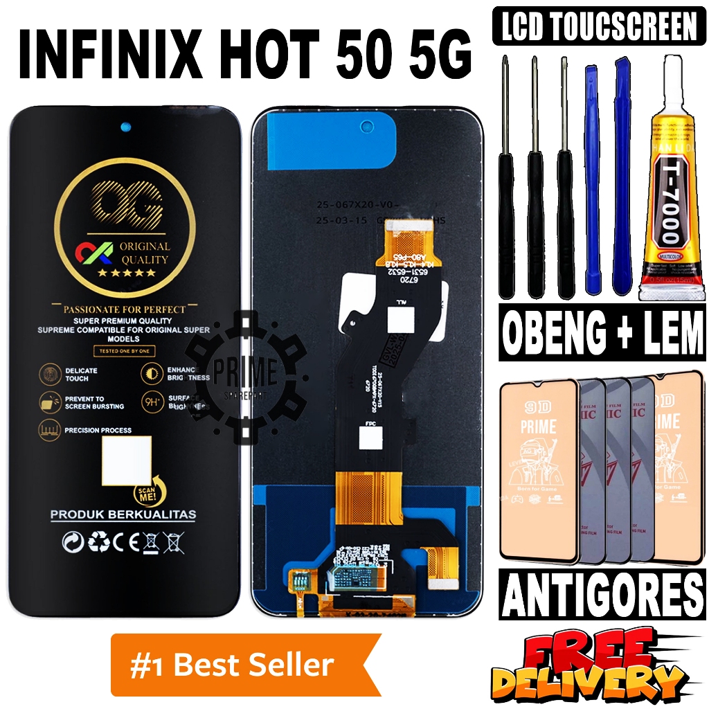 Jual LCD INFINIX HOT 50 5G ORIGINAL OEM LCD TOUCHSCREEN INFINIX HOT 50 ...