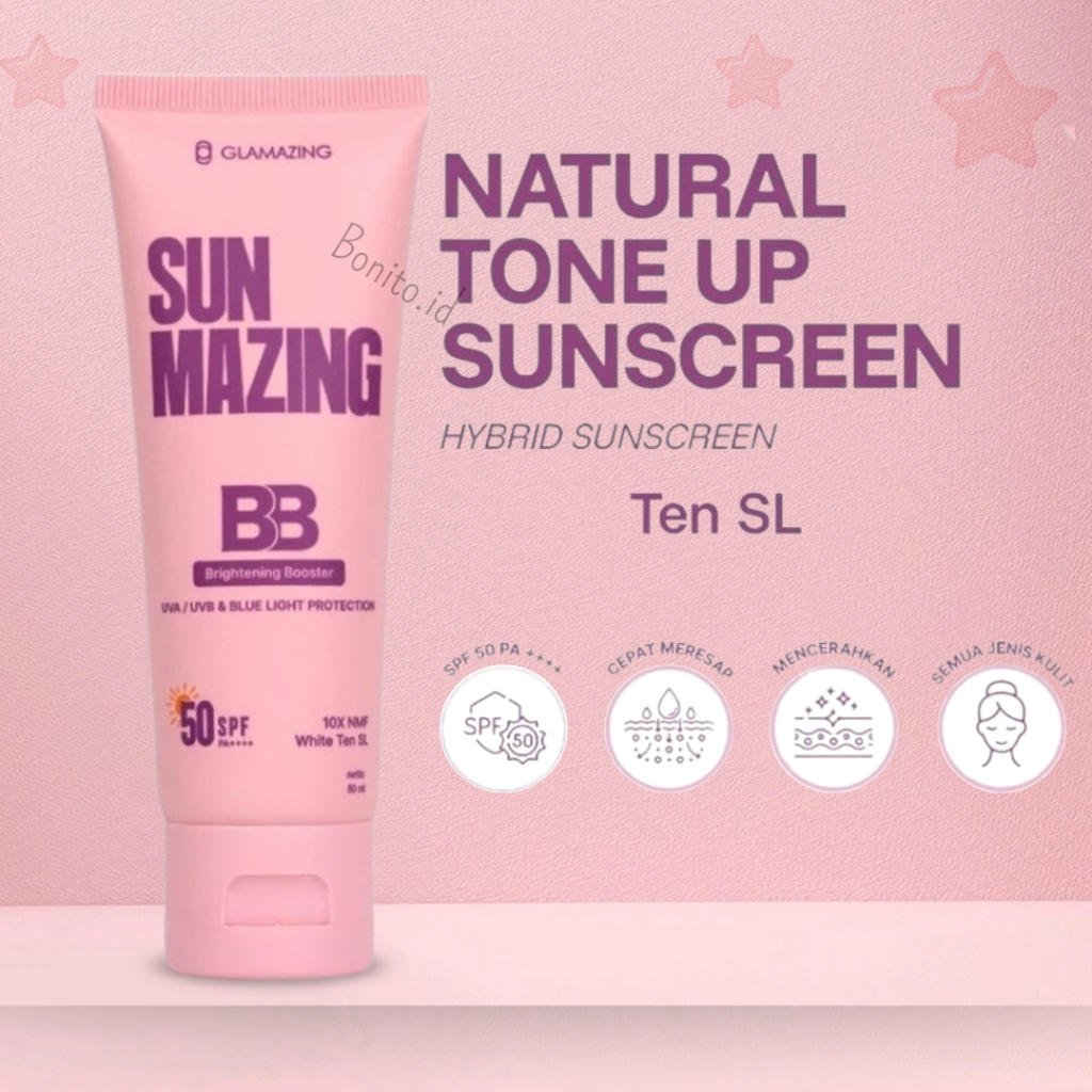 Jual GLAMAZING Sunscreen Sunmazing Brightening Booster SPF 50 PA ...