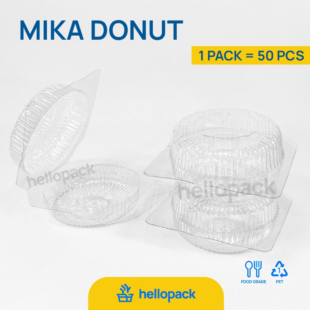 Jual [ISI 50] Mika Donat / Tray Donut / Kotak Kue Bulat / Cake / Roti ...