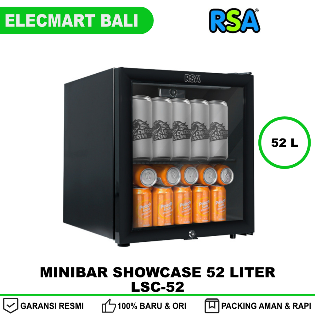 Jual Display Cooler Showcase Minibar 52 Liter RSA LSC52 | Shopee Indonesia