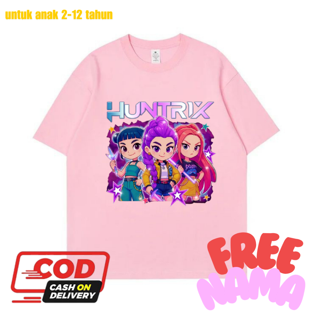 Jual Baju Anak Kaos Anak Karakter Huntrix KPOP Demon Hunters | Shopee ...