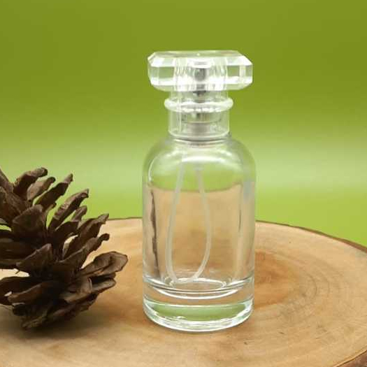 Jual BOTOL PARFUM 30ML BULAT BENING CLEAR SEMIPRESS - TUTUP BENING CHNL ...