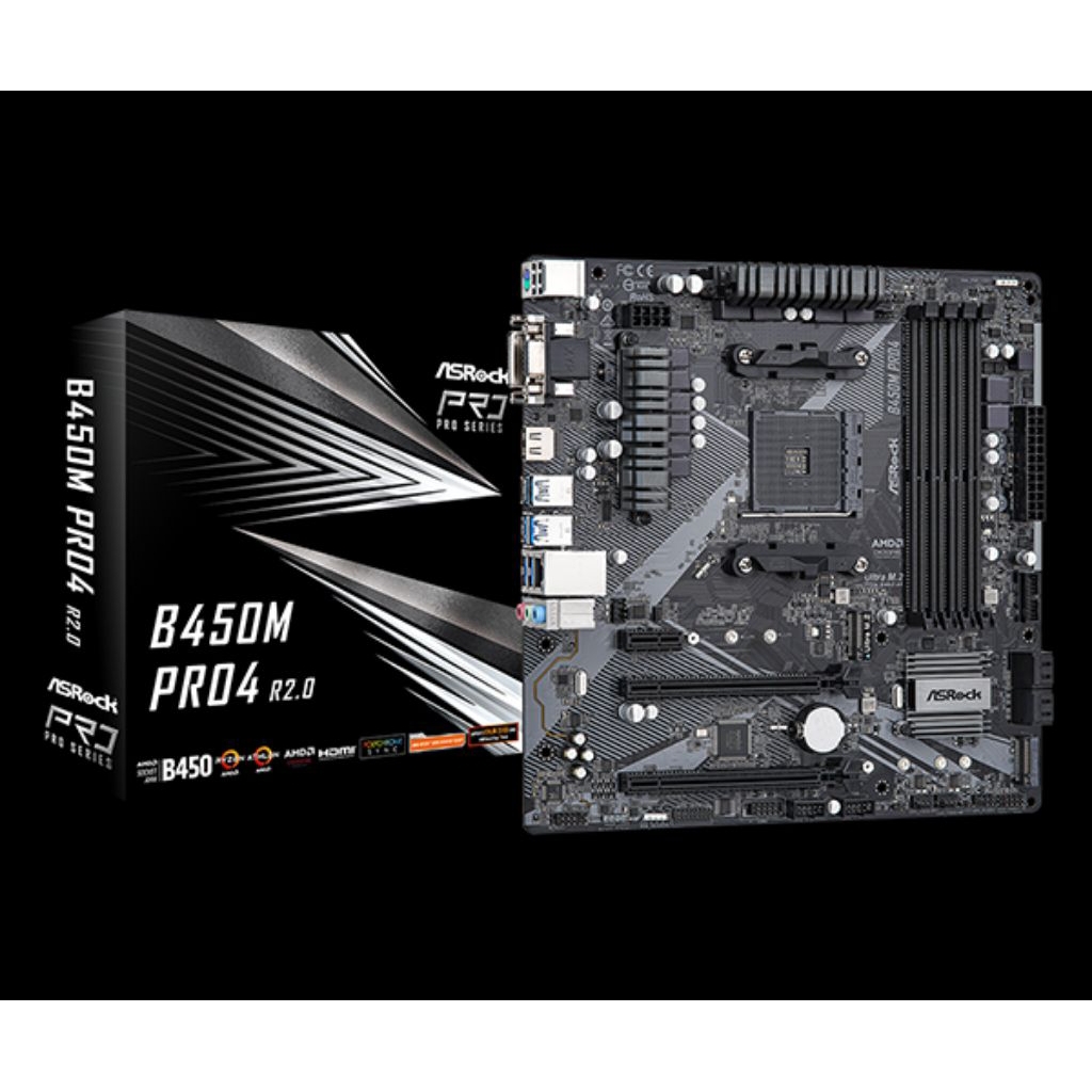 Jual Asrock b450m pro4 r2. 0 | Shopee Indonesia