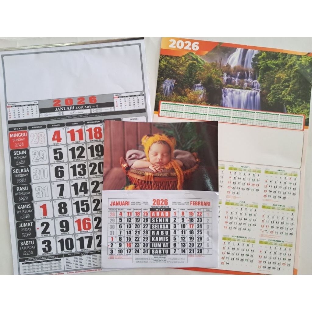 Jual Kalender dinding gantung 2026 ukuran kecil dan besar | Shopee ...