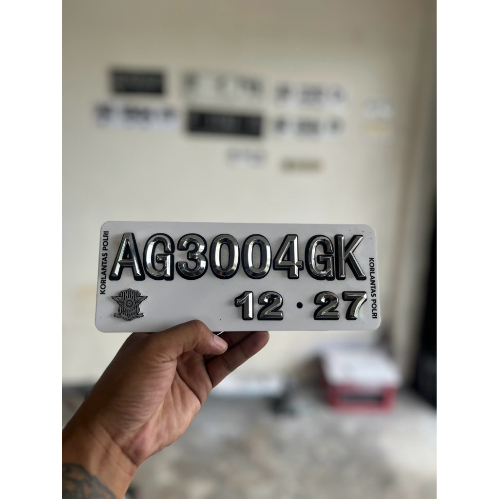 Jual PLAT TIMBUL CHROME MOTOR KONTES MODIFIKASI HARIAN | Shopee Indonesia