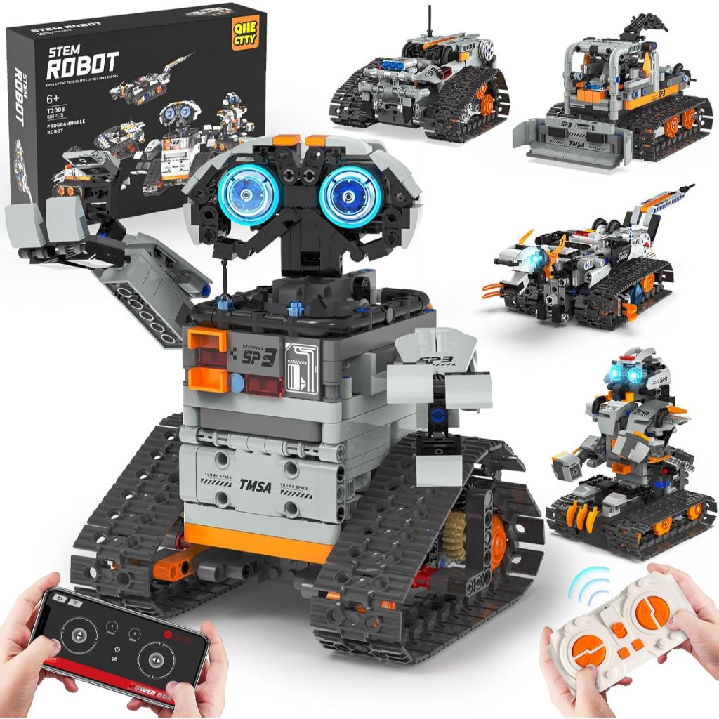 Jual 5in1 STEM Robot Building Kit for Kids, APP & Remote Control STEM ...
