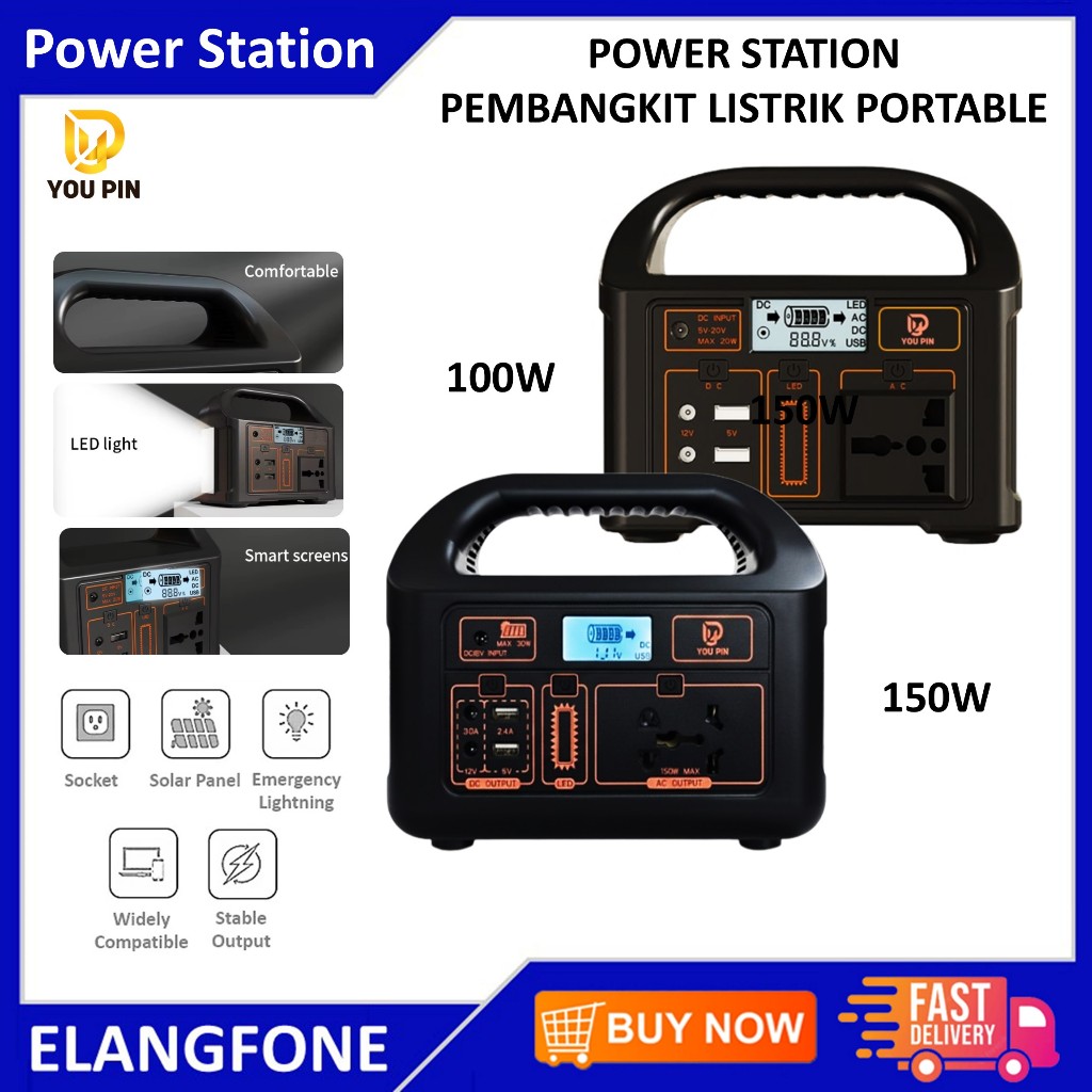 Jual You Pin Portable Power Station Mini Solar Generator Outdoor 100W ...