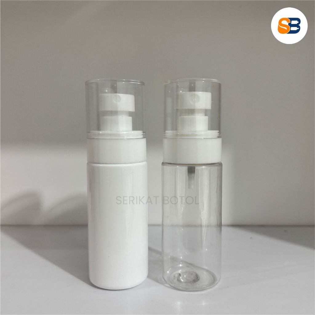 Jual Botol 70ml Putih Transparant RF Tutup Spray UPG Putih Full 75ml ...