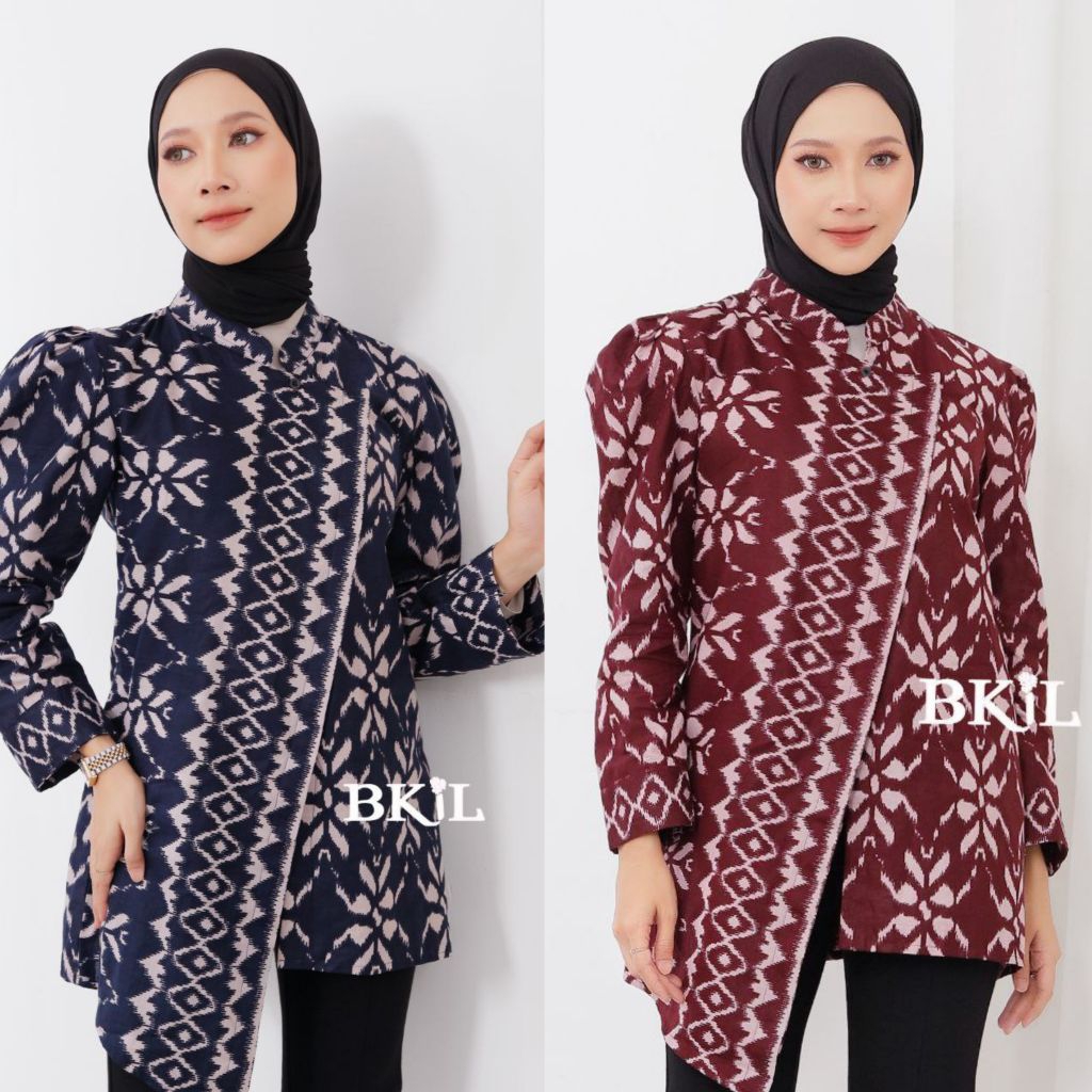 Jual BAJU BATIK WANITA MODERN MONALISA GENES M L XL XXL asli PEKALONGAN ...