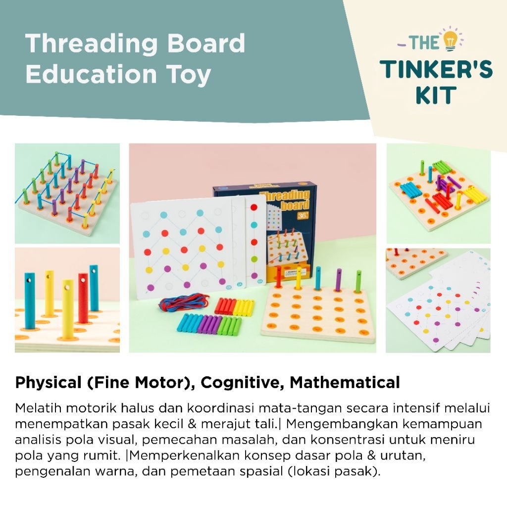 Jual The Tinker's Kit - THREADING BOARD EDUCATION TOY - Mainan Edukasi ...