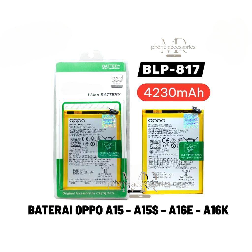Jual Baterai OPPO A15 - A15S - A16E - A16K BLP-817 Battery Batree batre ...