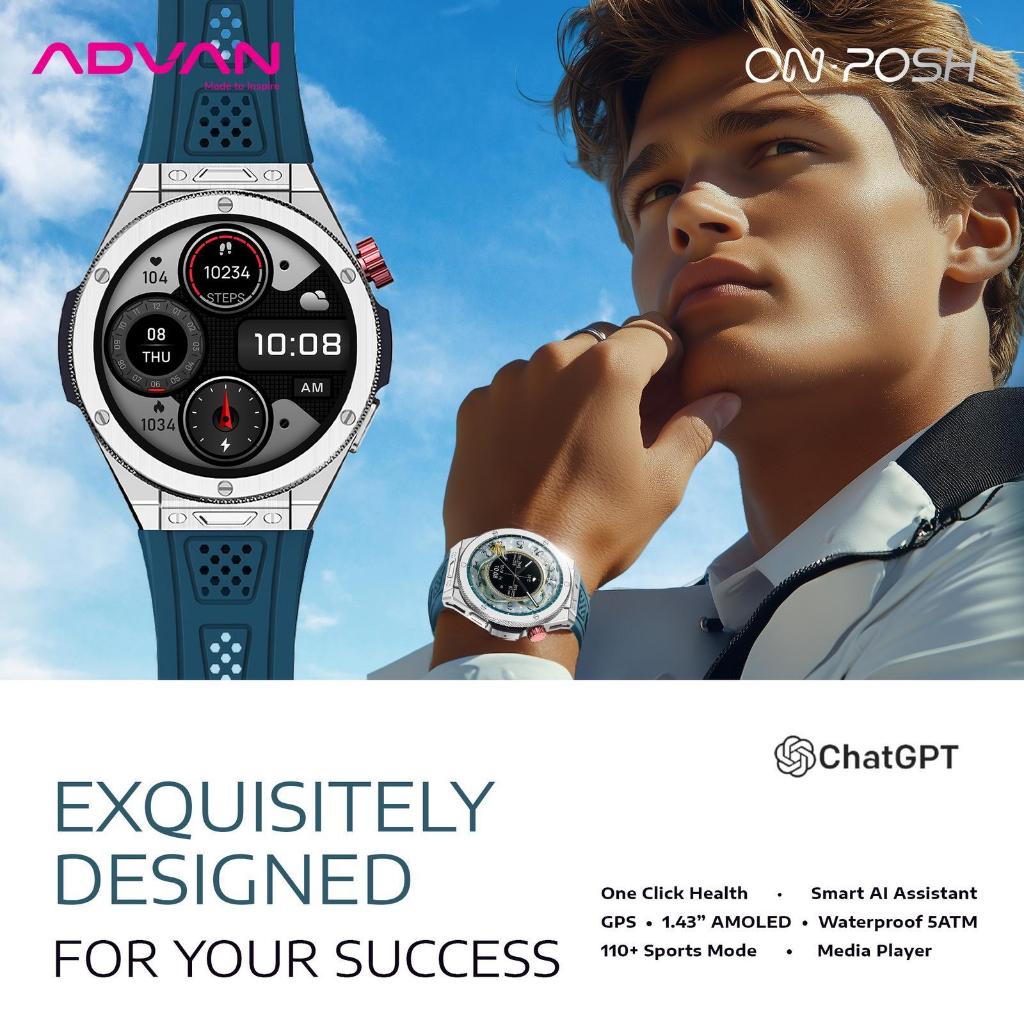Jual ADVAN Smartwatch On Posh GPS Smart AI Amoled 1.43" Waterproof 5ATM ...