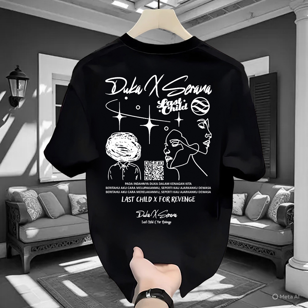 Jual COD KAOS DUKA X SERANA For Last Child lirik Lagu revenge T-shirt ...
