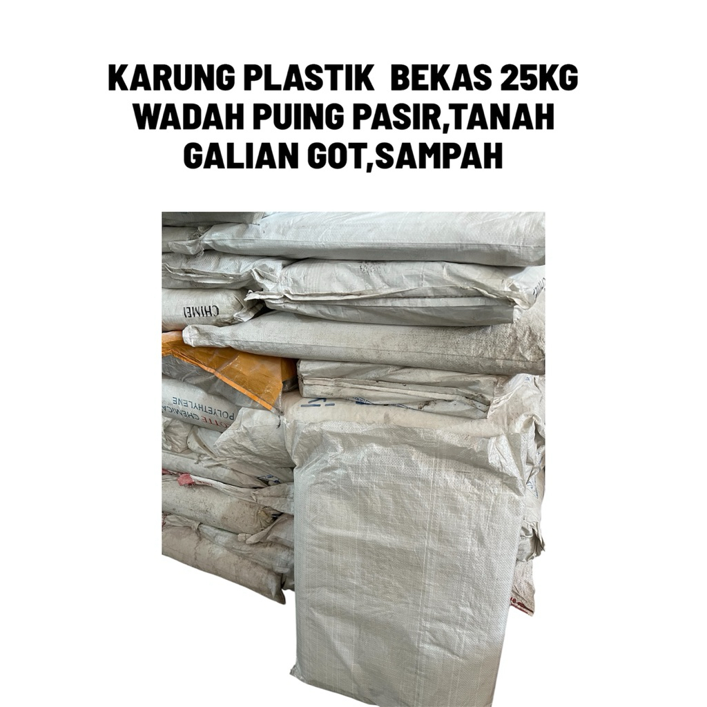 Jual KARUNG BEKAS 25-50kg UNTUK ISI PUING TANAH GALIAN GOT ISI50Lembar ...