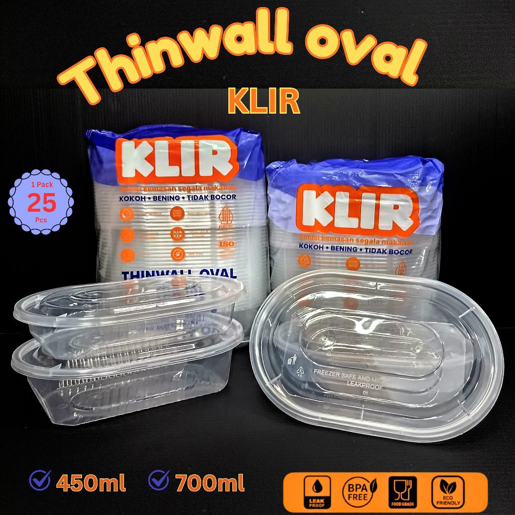 Jual Thinwall Klir Oval isi 25per pack | Shopee Indonesia