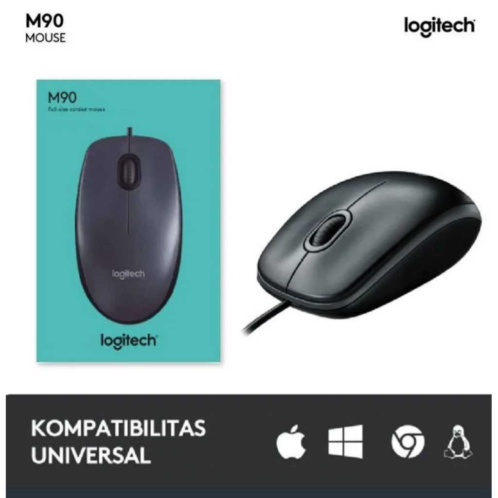 Jual Logitech M90 HD Optical Mouse - Black | Shopee Indonesia