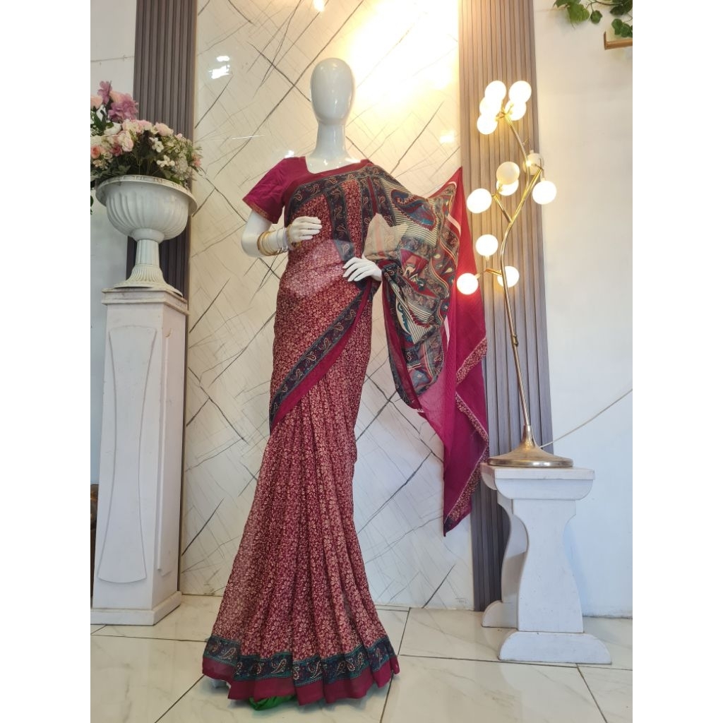 Jual Saree set ungu bunga | Shopee Indonesia