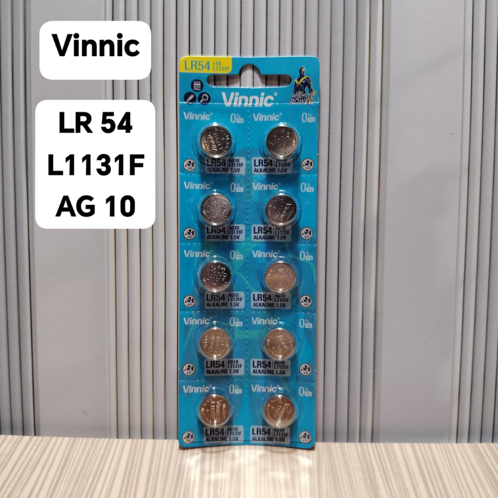 Jual ORIGINAL BATERAI VINNIC LR54 L1131F AG10 1.5VOLT ALKALINE BUTTON ...