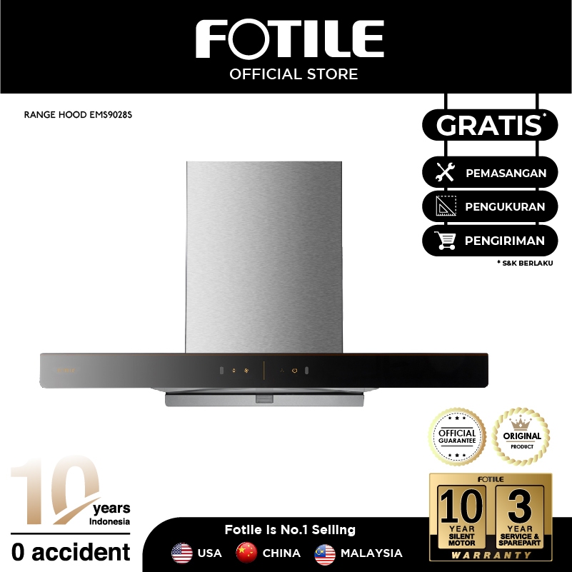 Jual [READY STOK] FOTILE Range Hood / Penghisap Asap Dapur - EMS9028S ...