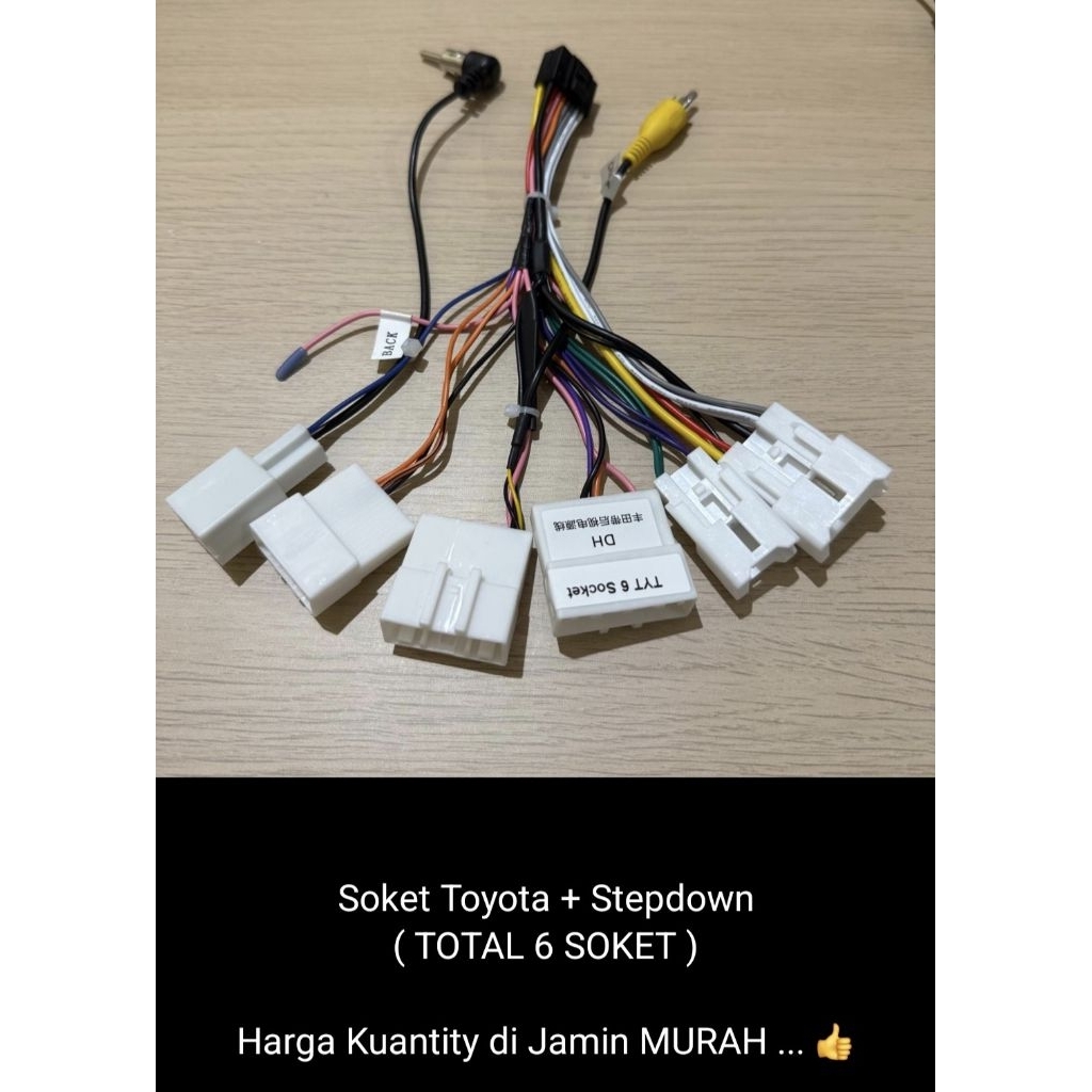 Jual Kabel Soket Head Unit Android Plug and Play + Stepdown Kamera 16 ...