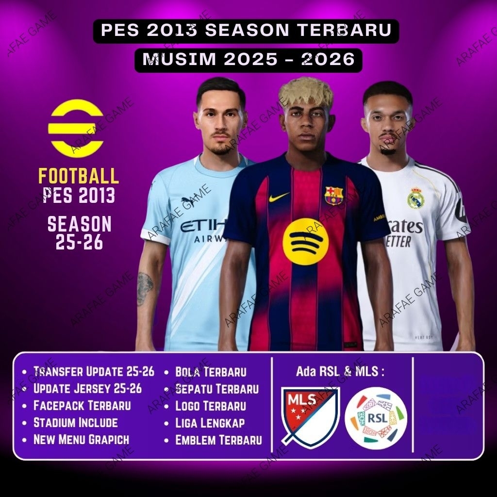 Jual PES 2013 PATCH TERBARU 2025 - 2026 - GAME PC - GAME LAPTOP - GAME ...