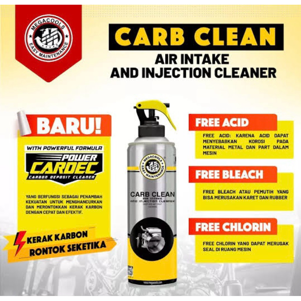 Jual Megacool Carb spray Megacools 300ml 500ml Carburator Cleaner and ...
