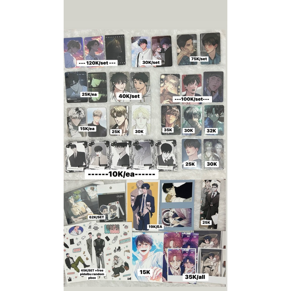 Jual photocards bl lezhin, lebom, checkmate,nerd project, lost in the ...