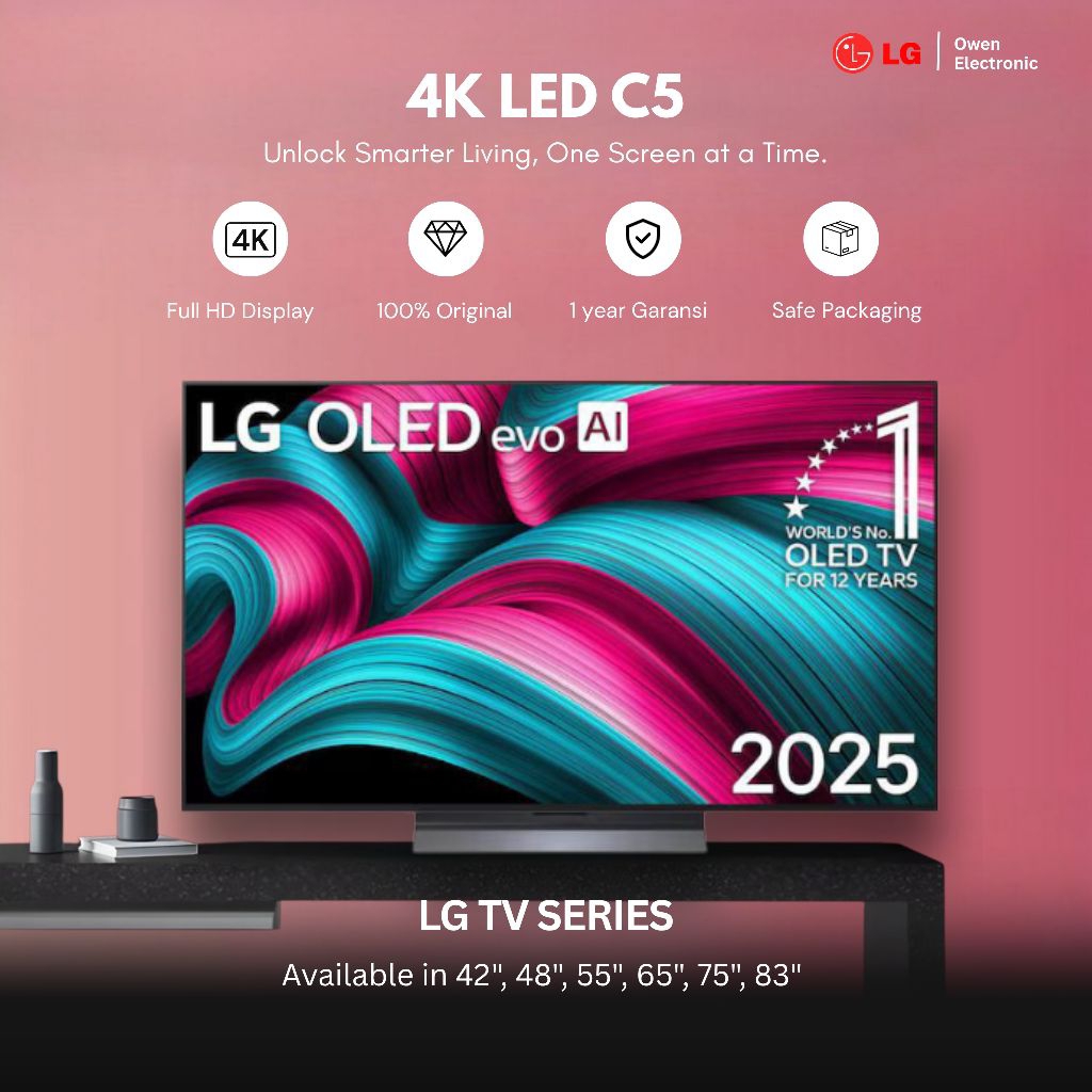 Jual LG 77C5 / 77C5PSA 4K OLED UHD SMART TV EVO AI C5 77 Inch 2025 ...
