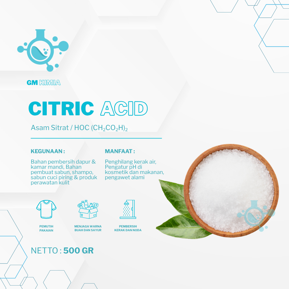 Jual Citric Acid Sitrun Sitrik Asam Sitrat Citrun 500gr Premium Quality ...