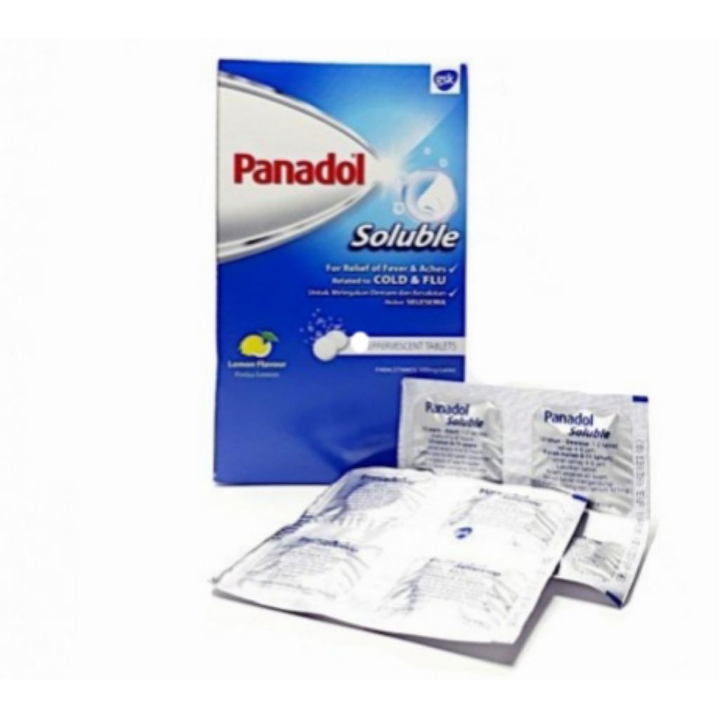 Jual PANADOL MALAYSIA SOLUBLE @4 tablet FOR RELIEF OF FEVER & ACHES ...