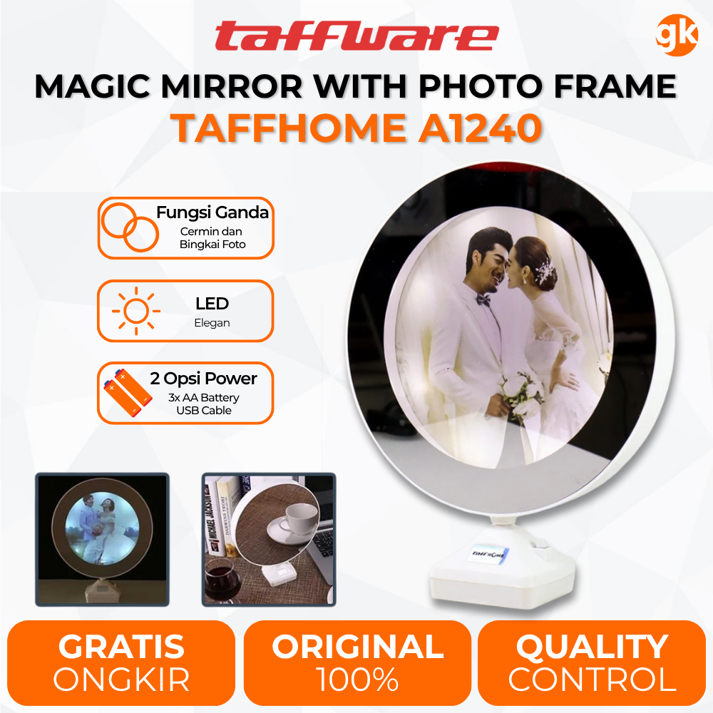 Jual TaffHOME Magic Mirror Cermin with Photo Frame Foto - A1240 ...