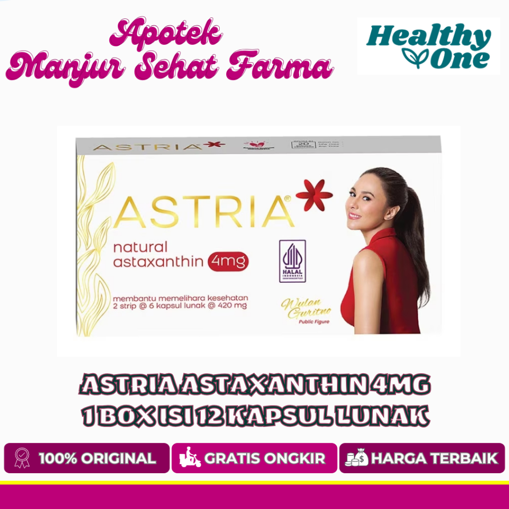Jual ASTRIA ASTAXANTHIN 4MG 4 KAPSUL | Shopee Indonesia