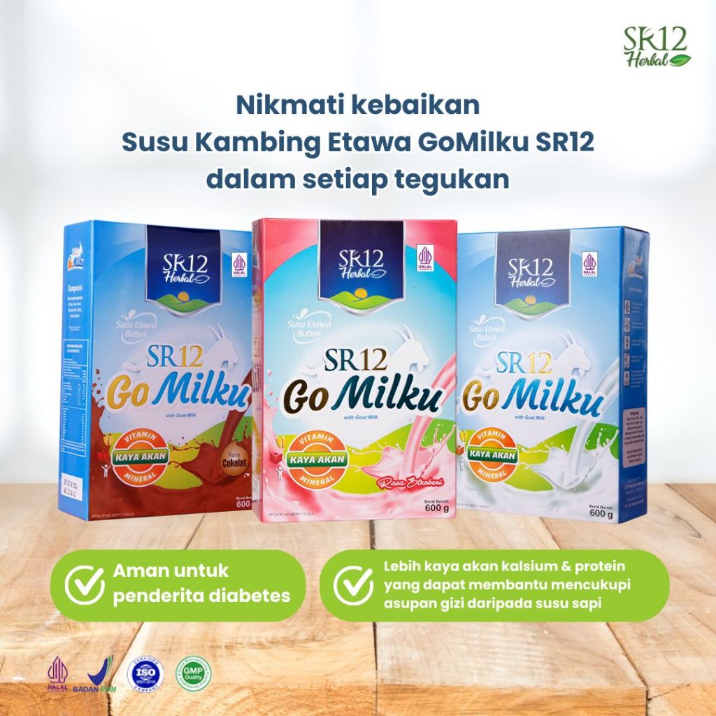 Jual SR12 Go Milku 600g Susu Kambing Etawa Halal BPOM | Shopee Indonesia
