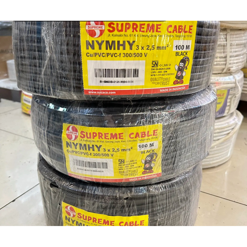 Jual kabel NYMHY 3x2.5 mm supreme kabel serabut | Shopee Indonesia