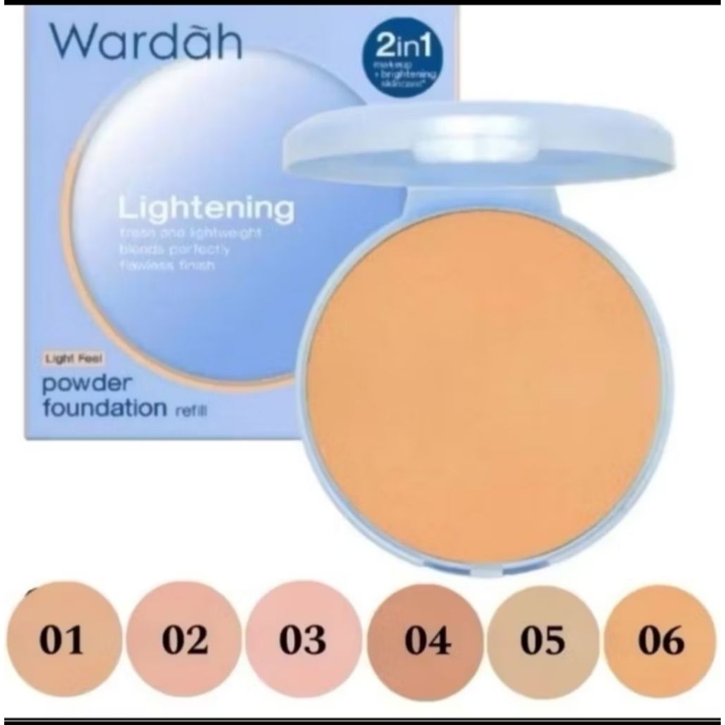 Jual Wardah Lightening Powder SPF 40 PA+++ Foundation Light Feel ...