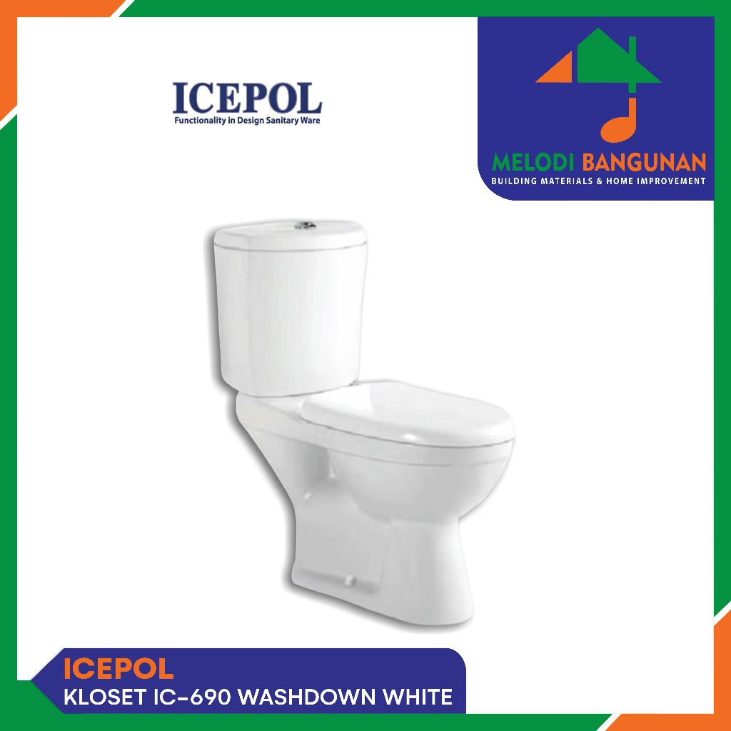 Jual Icepol - Closet + Kloset + Toilet Duduk IC 690 Two Piece Dual ...