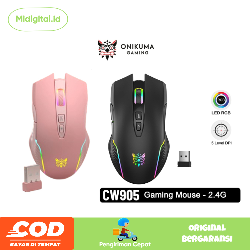 Jual Onikuma CW905 Wireless Gaming Mouse With RGB-100% Original ...
