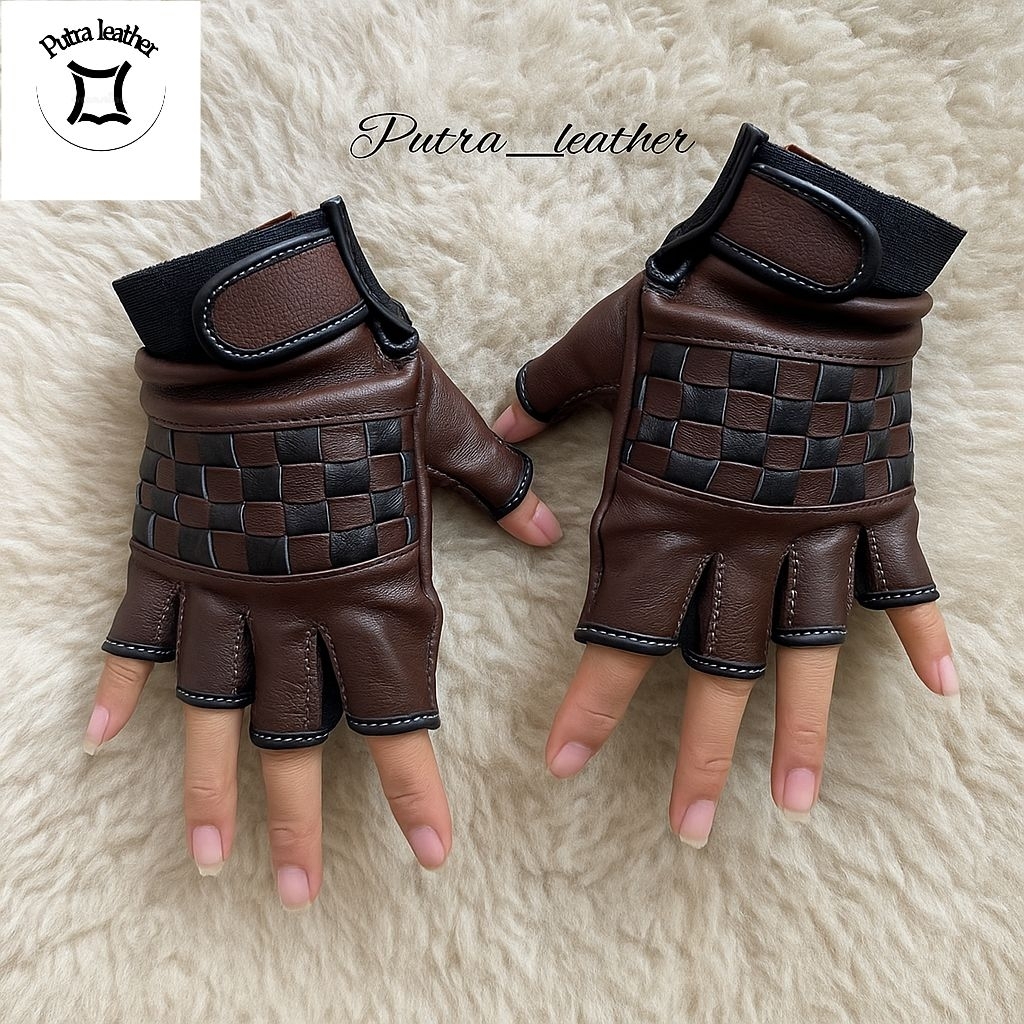 Jual Sarung Tangan Kulit Asli Model Corak Catur Ter Murah Berkualitas ...