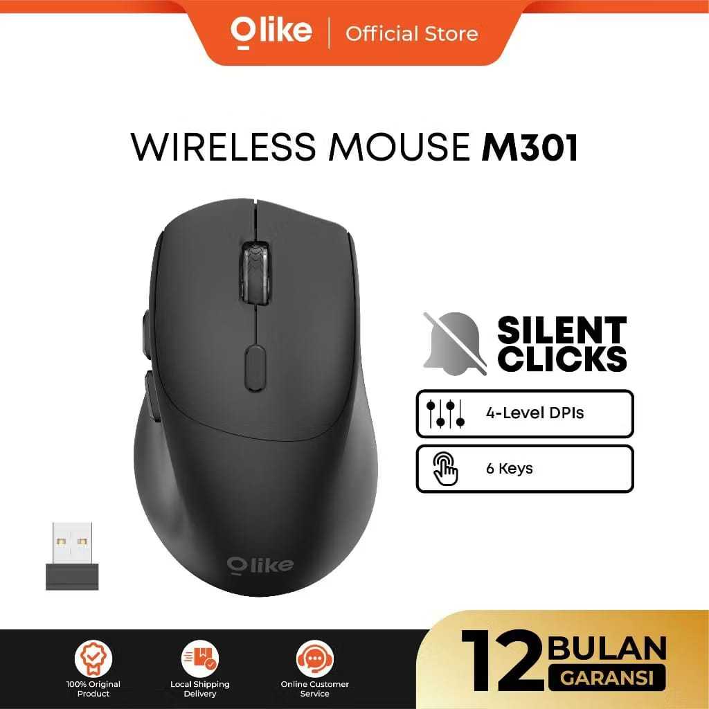 Jual OLIKE MOUSE M301 WIRELESS SILENT CLICK | Shopee Indonesia