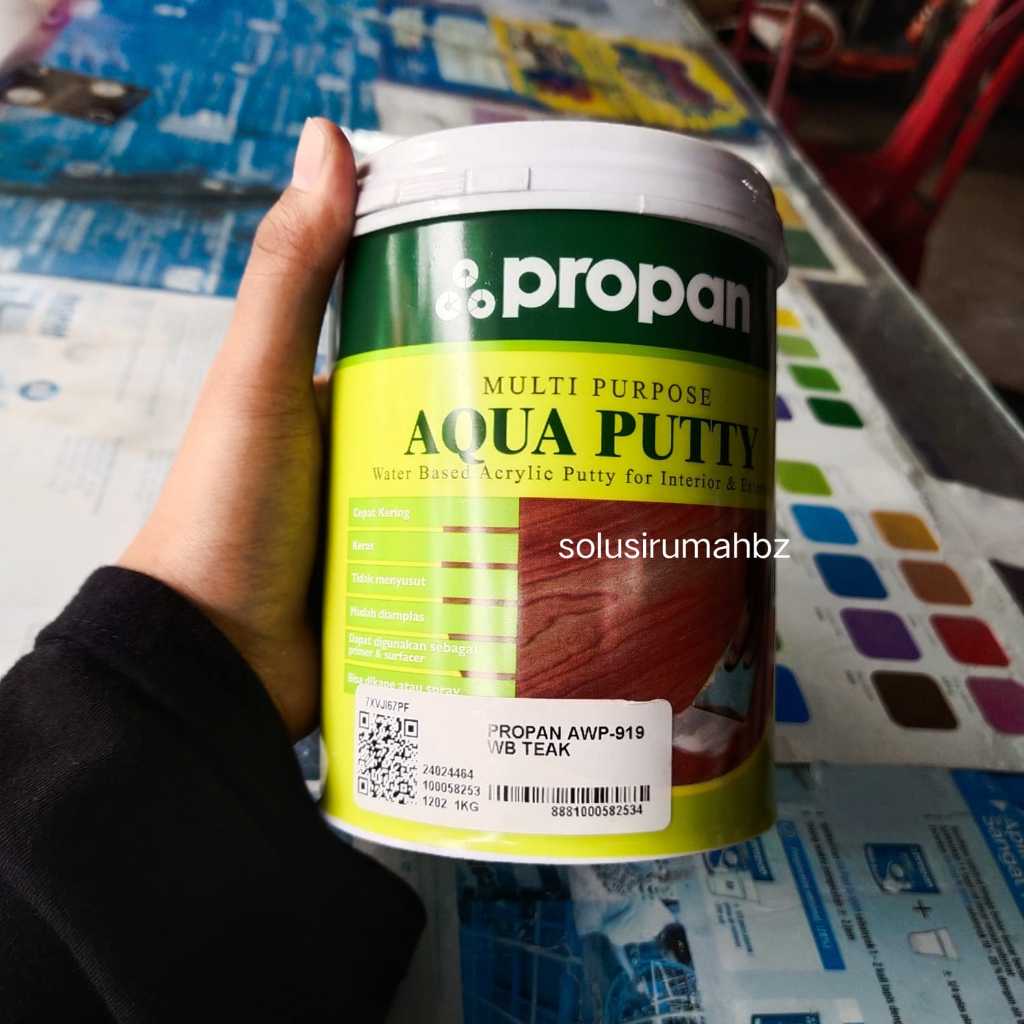 Jual DEMPUL MULTI AQUA PUTTY ECER 200G ATAU 1KG WOODFILLER WARNA PUTIH ...