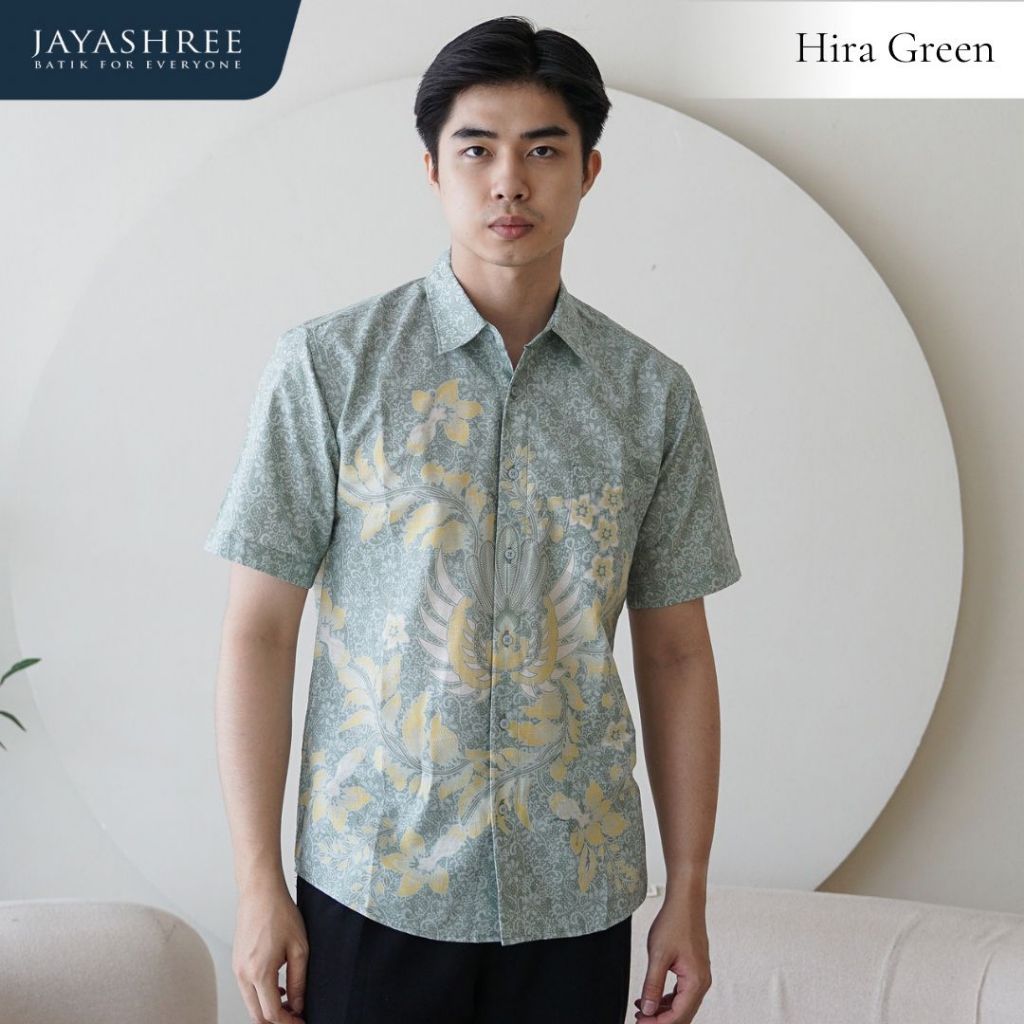 Jual [RAMADHAN SALE] JAYASHREE - Batik Slimfit Hira Green Kemeja Batik ...