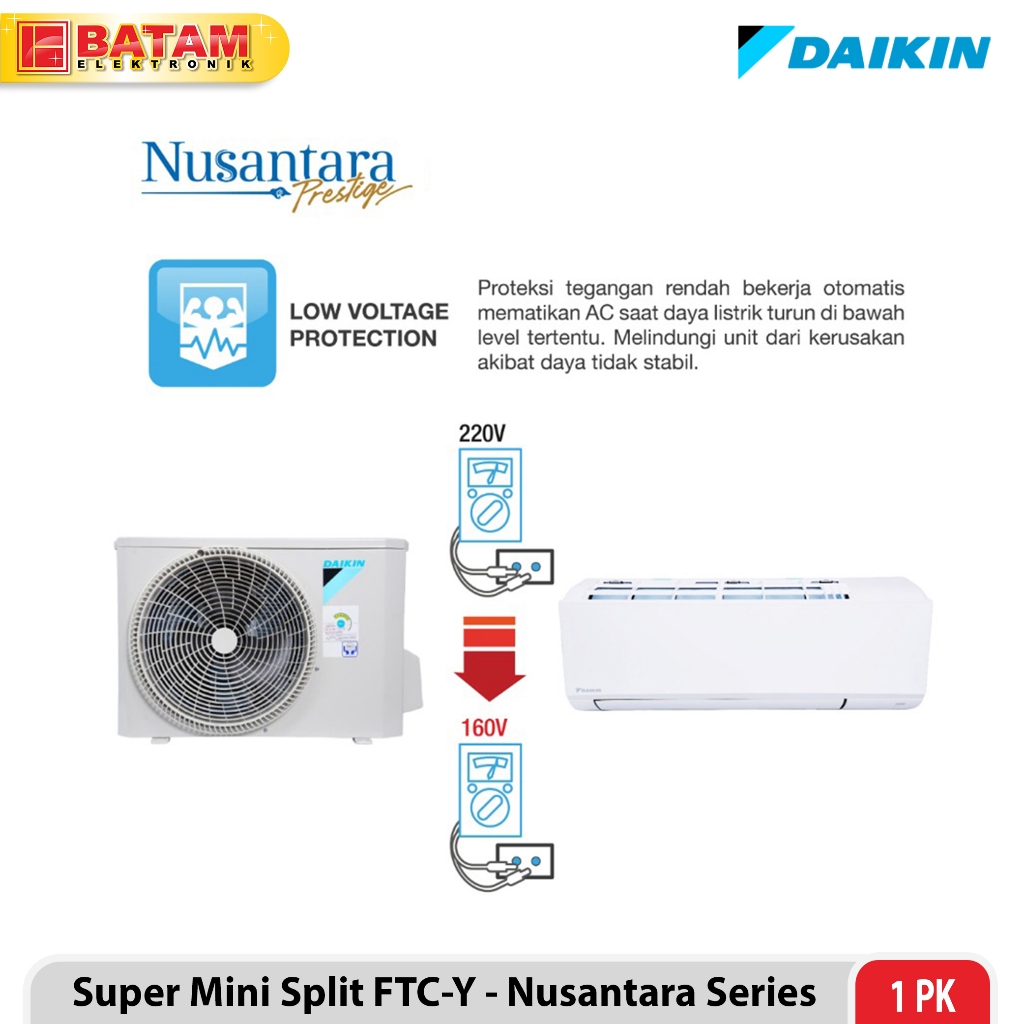 Jual Daikin AC 1PK Standard SMS Super Mini Split FTC-Y Nusantara Series ...