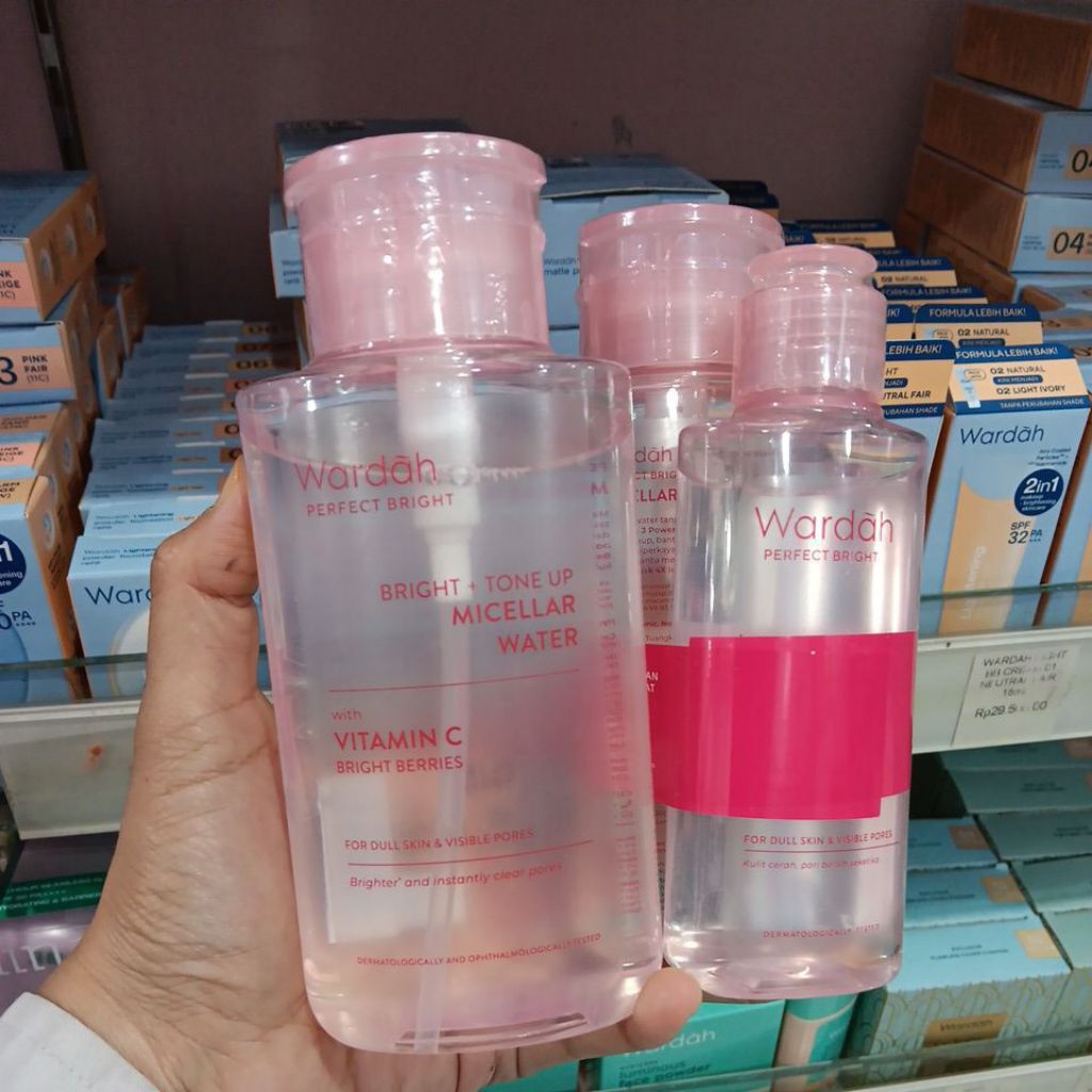 Jual REDBERRY ️ WARDAH Perfect Bright Bright + Tone Up Micellar Water ...
