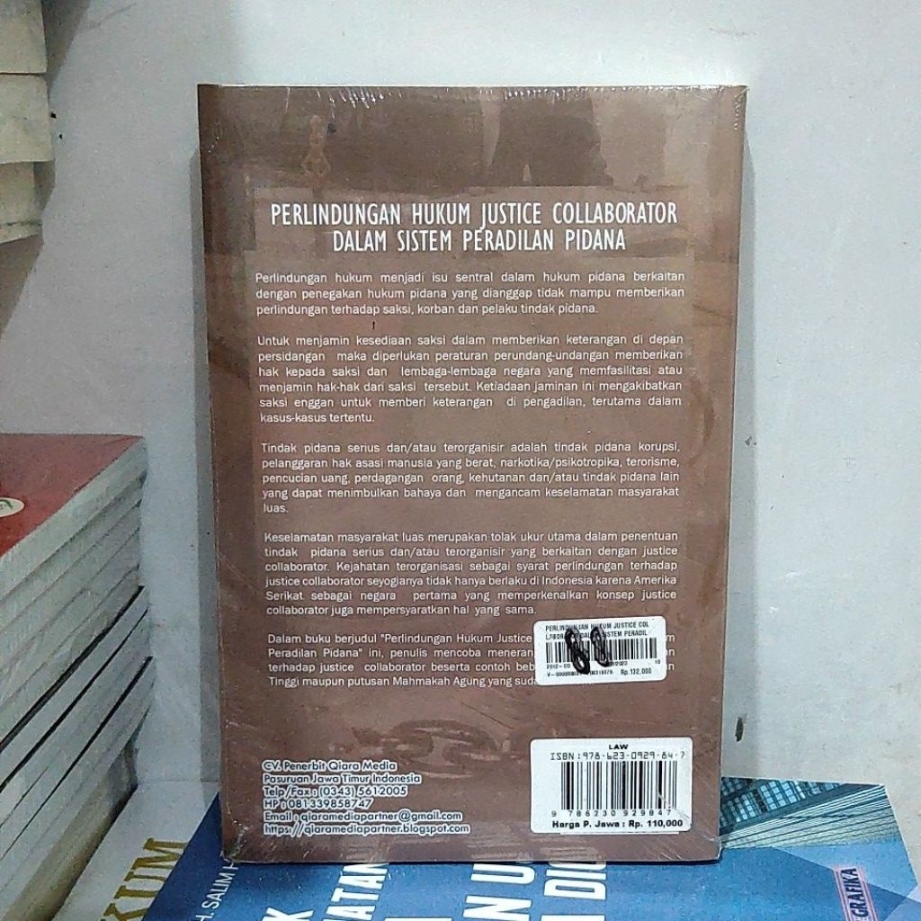 Jual Original Buku Perlindungan Hukum Justice Collaborator Dalam Sistem Peradilan Pidana ...